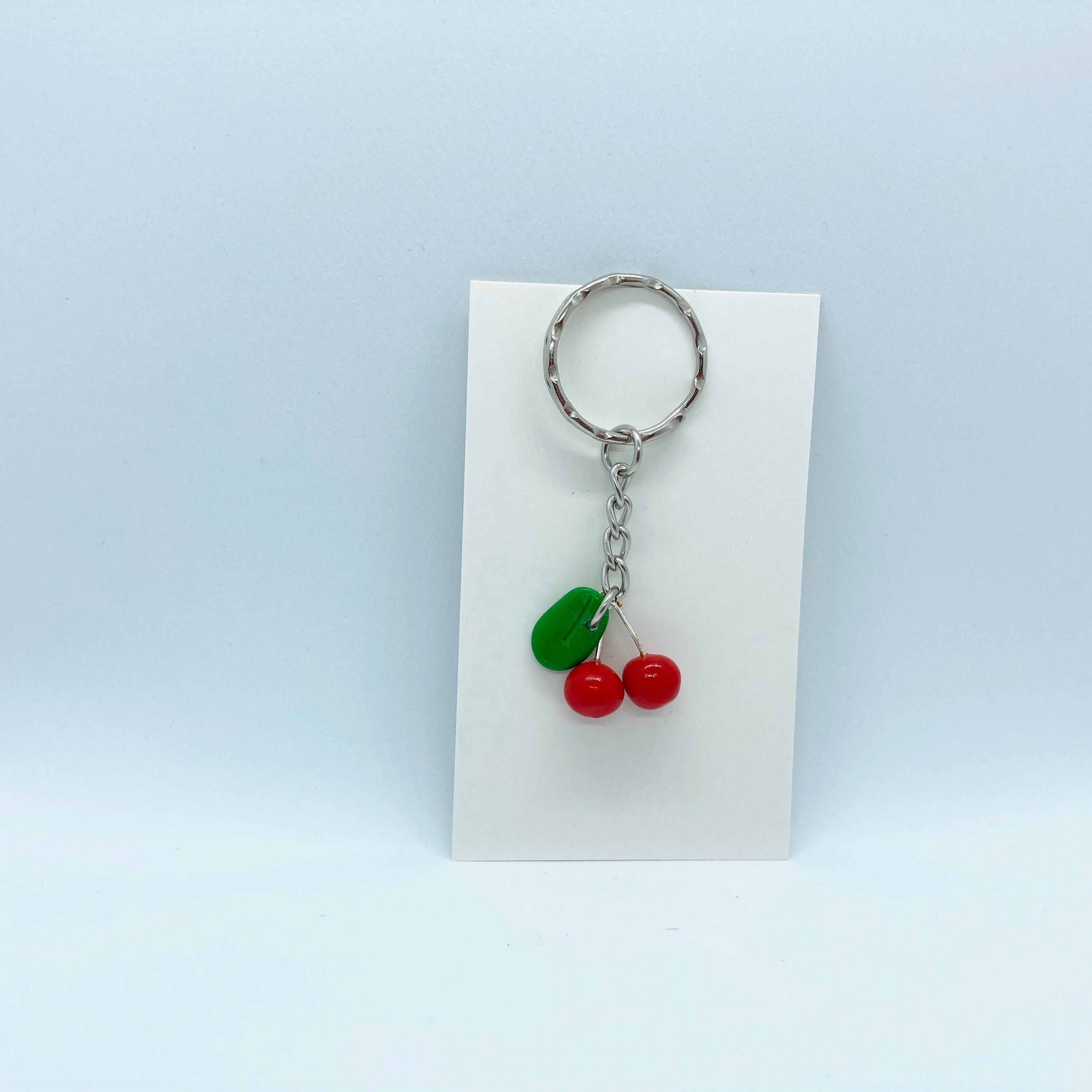 Cherry fruit keyring | Etsy