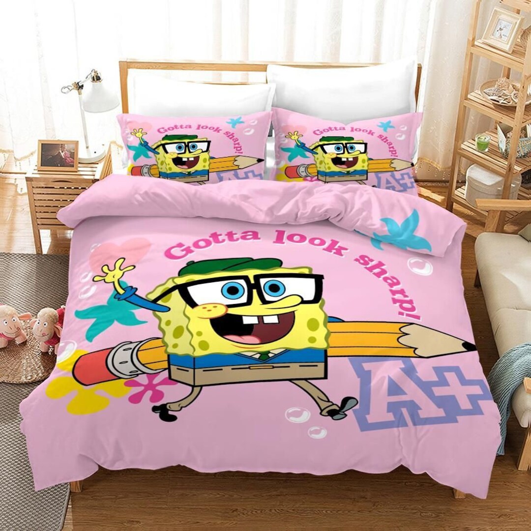 Spongebob Squarepants 32 Duvet Cover Pillowcase Bedding Set - Etsy