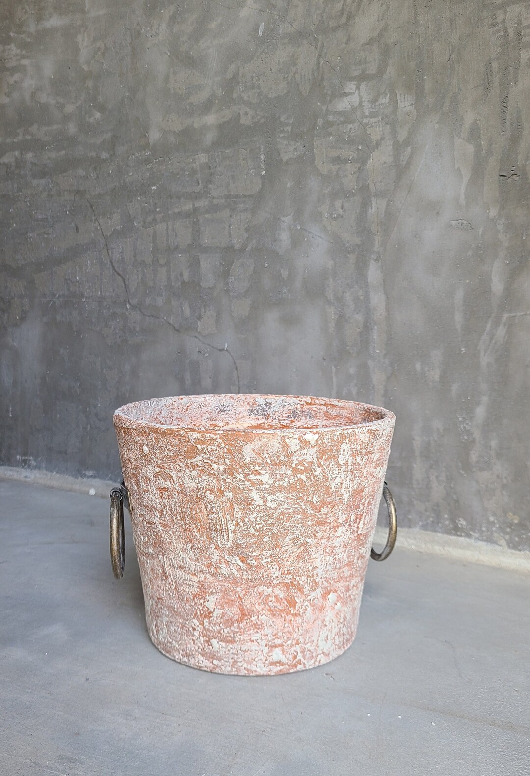 Aged Look Terracotta Pot / Weathered Finish Terracotta / Rustic Planter ...