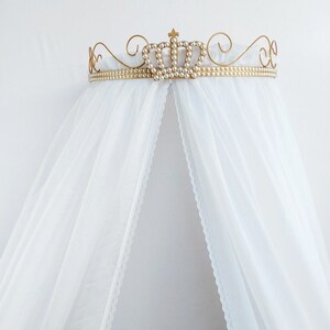 Gold Crown Canopy and Curtains or Silver for Bedroom - Etsy