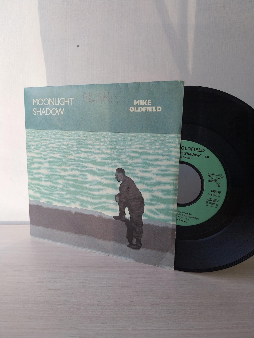 1983 Mike Oldfield Moonlight Shadow Original Record 7' Vinyl 45T - Etsy