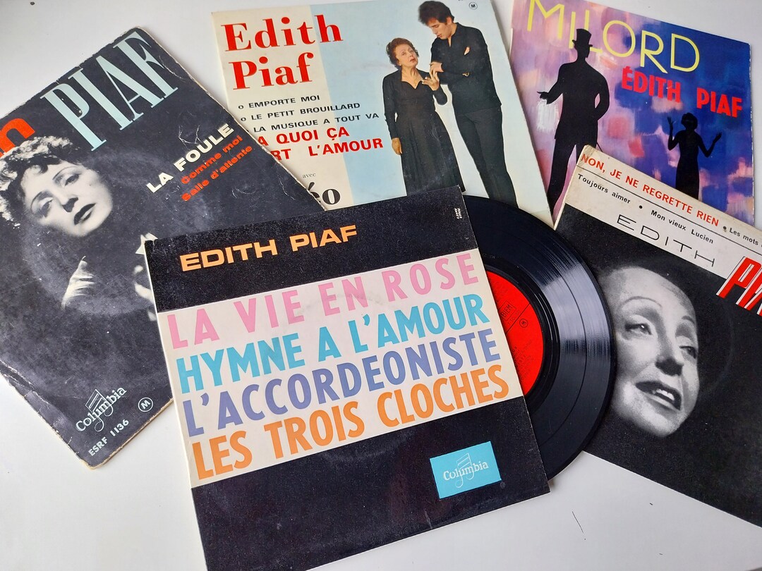 Set of 5 Edith Piaf Original Record 7' Vinyl 45T - Etsy