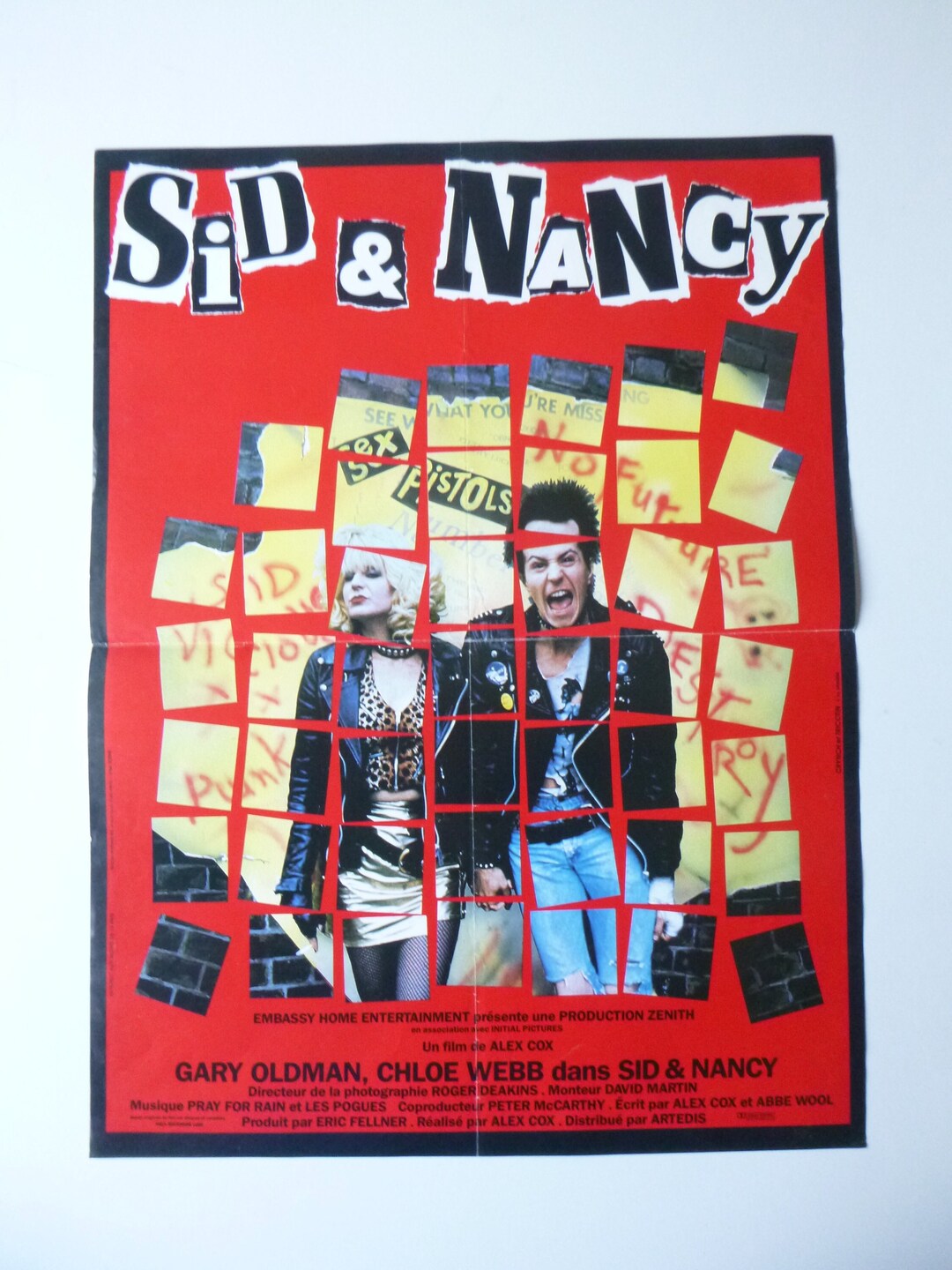 Sid and Nancy Gary Oldman Courtney Love Vintage Original Cinema Poster ...