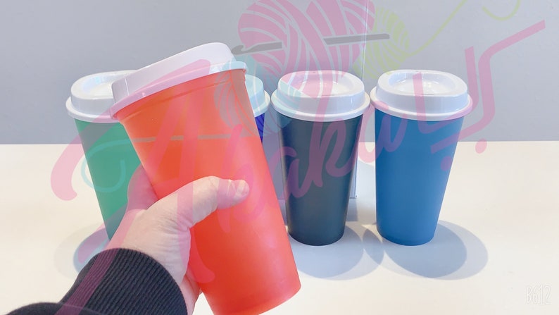 16oz Hot Cup | Temperature Changing Color | Blank Cups | 24oz Reusable ...