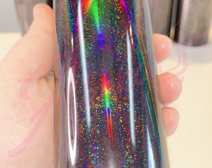 Black Holographic Shimmer Vinyl for Cricut, Silhouette, Cutters ...