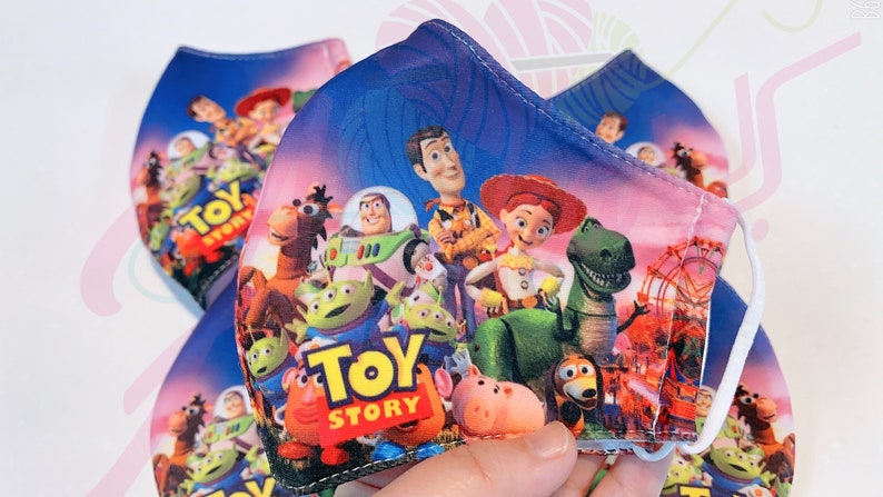 Toy Story Face Mask - Kid Face Mask - Washable Children Kids Face Mask ...