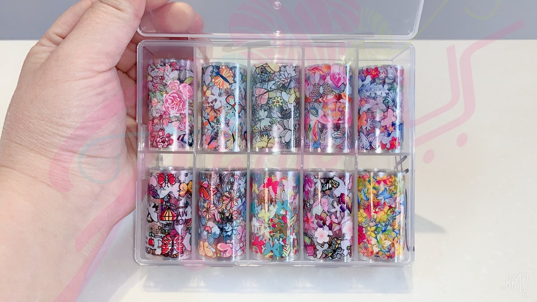 Butterfly Nail Foil Transfer Sticker | Nail Art Stickers Tips Wraps ...