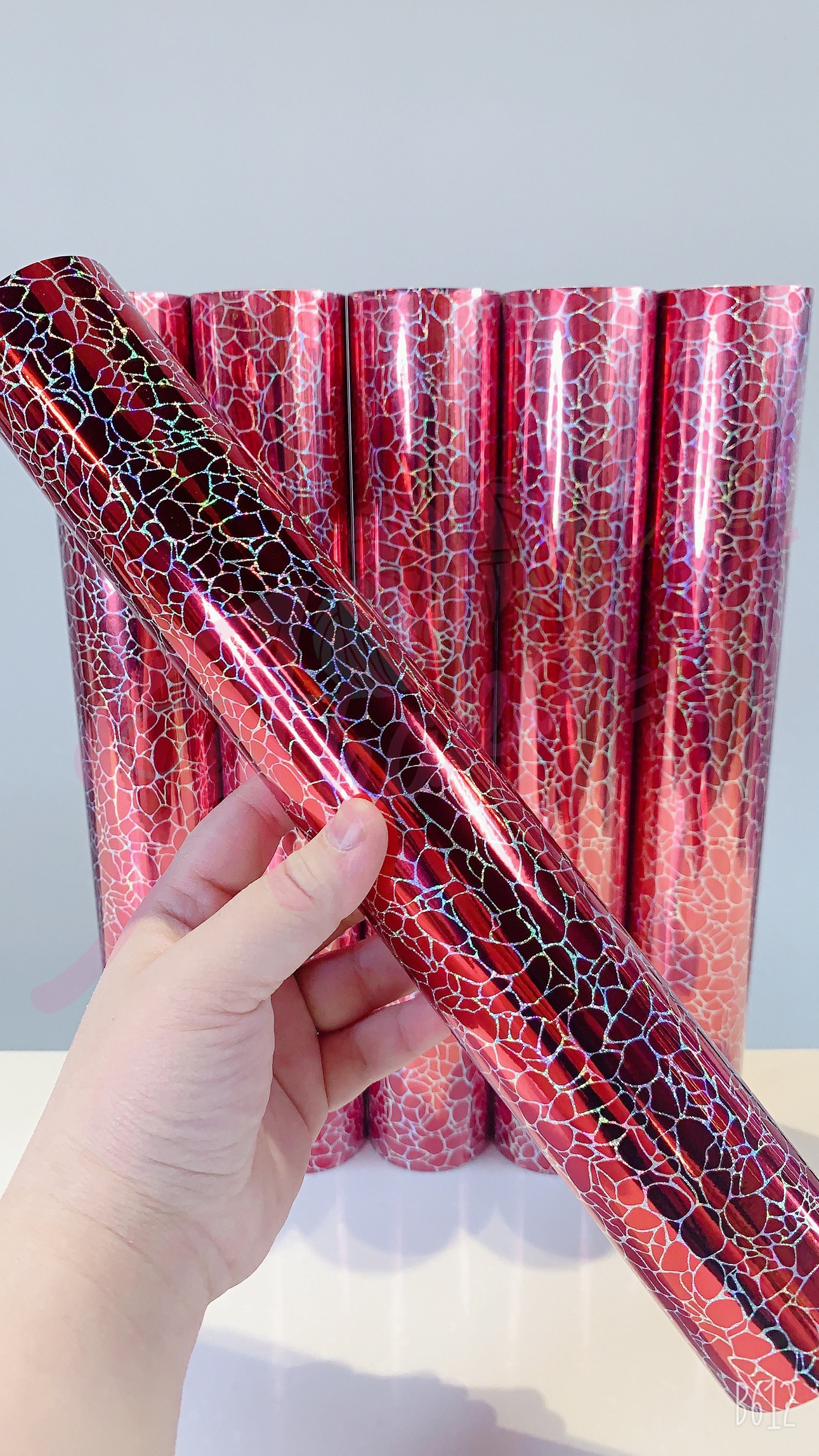 Red Holographic Stone Vinyl for Cricut Silhouette Cutters - Etsy Australia