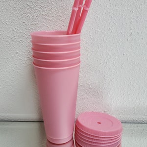 24oz Pink Cup | 24oz Pink Pastel Tumbler | Blank Pink Cup | W Lids ...