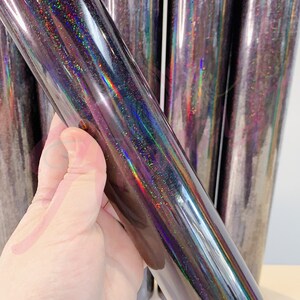 Black Holographic Shimmer Vinyl for Cricut, Silhouette, Cutters ...