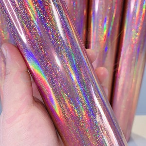 Pink Holographic Shimmer Vinyl for Cricut, Silhouette, Cutters ...