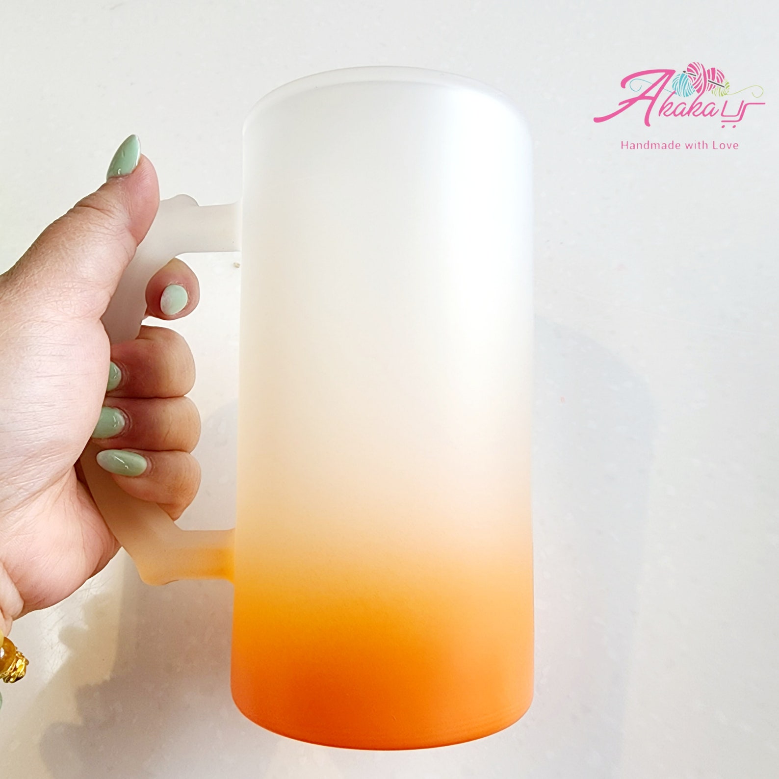 Beer Mug 16 Oz Frosted Gradient Beer Mug, Sublimation Beer Mug ...