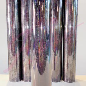 Black Holographic Shimmer Vinyl for Cricut, Silhouette, Cutters ...