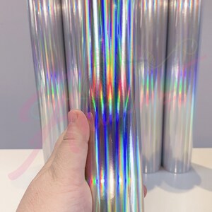 Silver Matte Holographic Vinyl for Cricut, Silhouette, Cutters ...