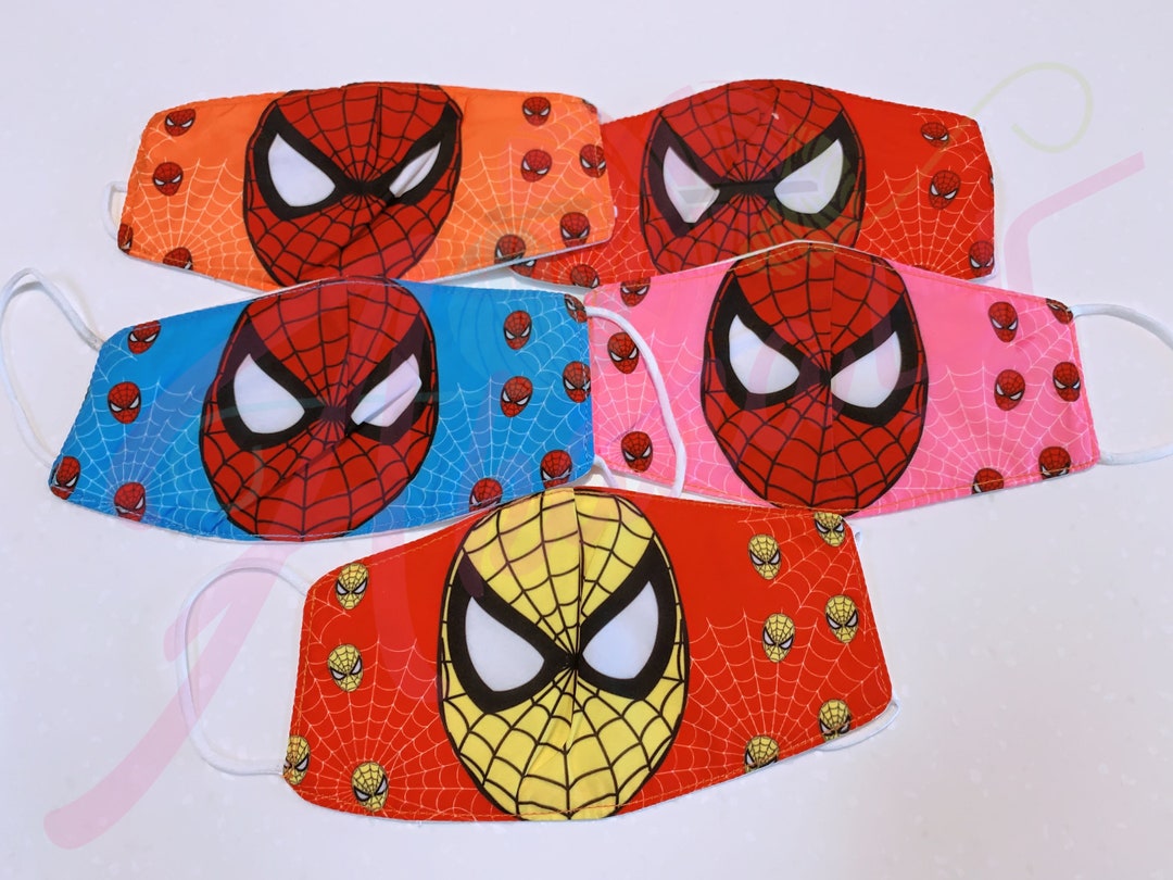 Spider Man Kid Face Mask - Spider Face - Washable Children Kids Face ...