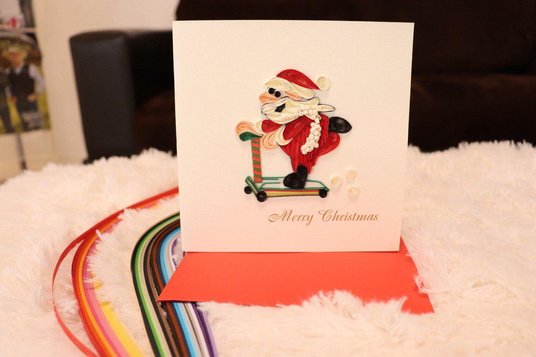 Scooter Santa Claus Quilling Christmas Card - Idea Gift for Everyone ...