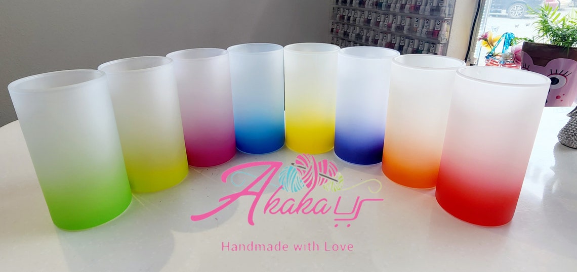 Beer Mug 16 Oz Frosted Gradient Beer Mug, Sublimation Beer Mug ...