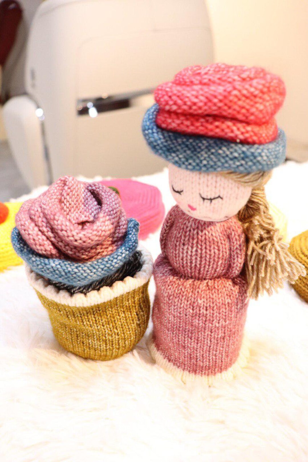 Baby Rose / Pot Handmade Knitted Amigurumi Dolls ALREADY - Etsy