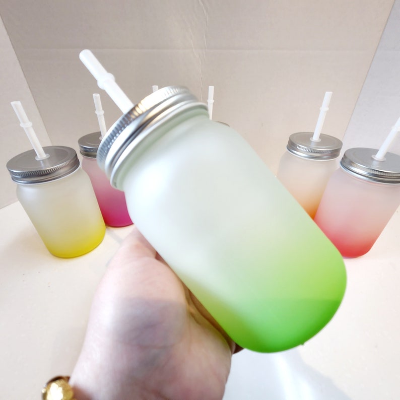 17oz Gradient Masson Jar, Sublimation Glass Jar, Sublimation Blank ...
