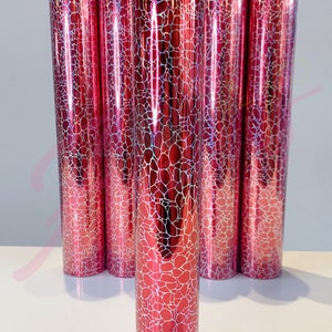 Red Holographic Stone Vinyl for Cricut, Silhouette, Cutters | Permanent ...