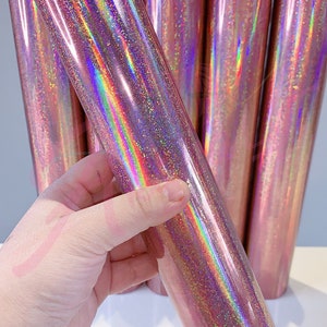 Pink Holographic Shimmer Vinyl for Cricut, Silhouette, Cutters ...