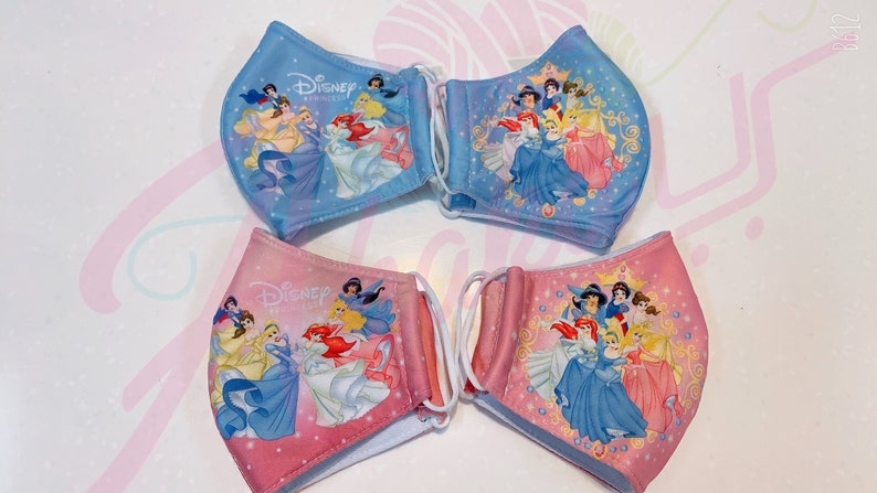 Disney Princess Kid Face Mask - Washable Children Kids Face Mask ...