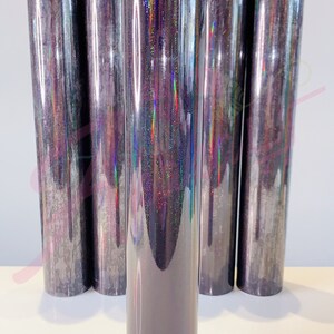 Black Holographic Shimmer Vinyl for Cricut, Silhouette, Cutters ...