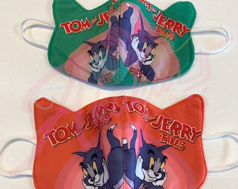Tom Jerry Face Mask - Etsy