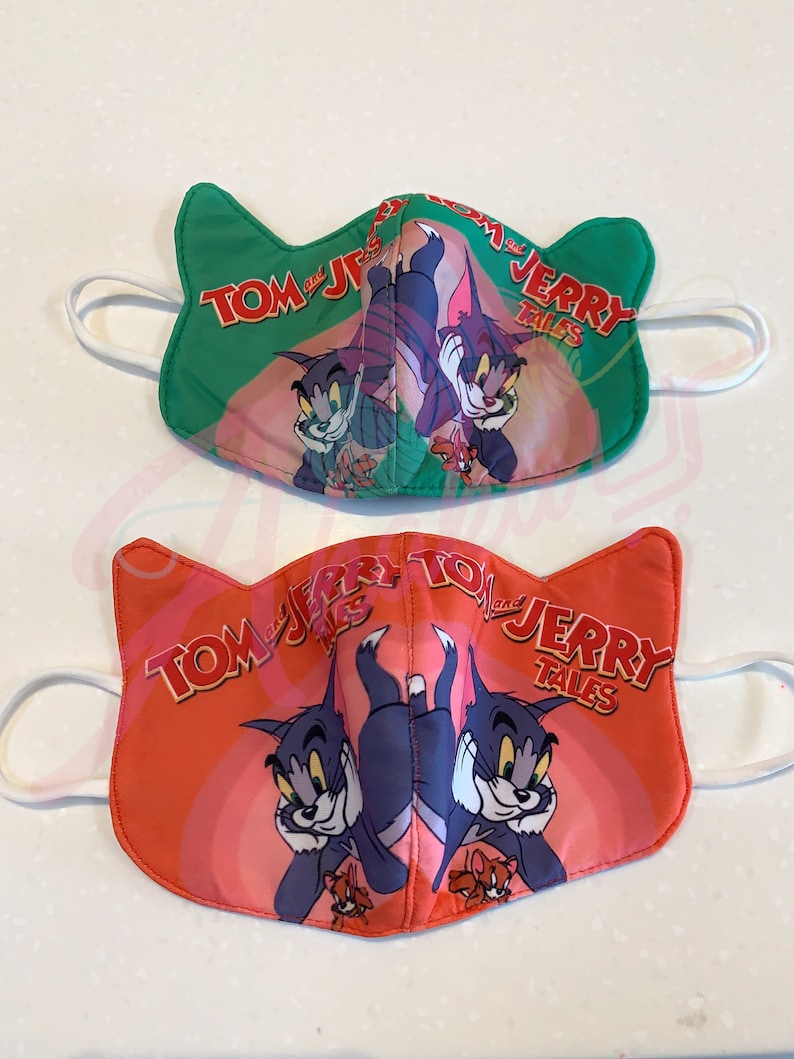 Tom and Jerry Face Mask Washable Children Kids Face Mask | Etsy