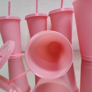 24oz Pink Cup | 24oz Pink Pastel Tumbler | Blank Pink Cup | W Lids ...
