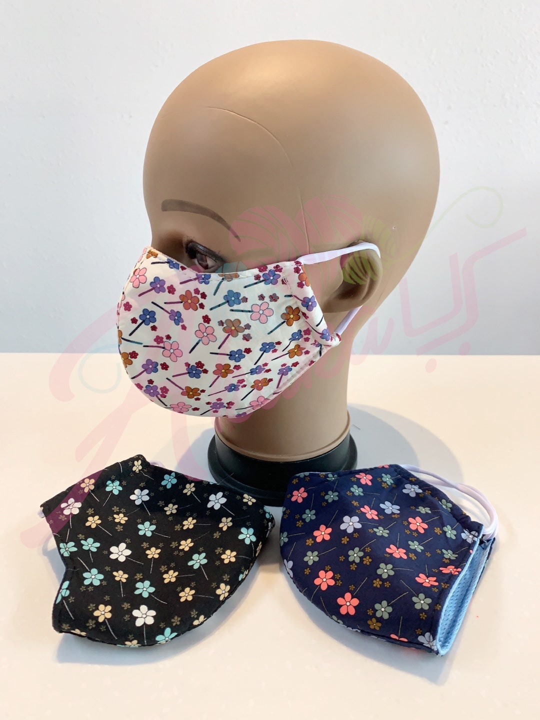 Daisy Flower Face Mask - Cotton Adult/teens Washable, Reusable Face ...
