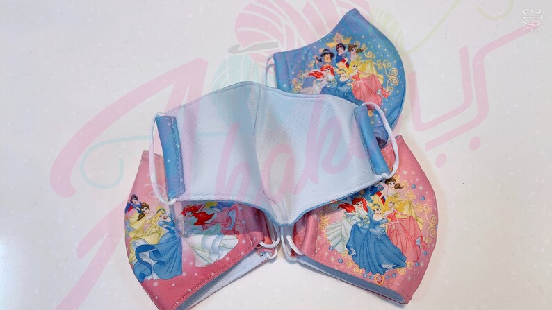 Disney Princess Kid Face Mask - Washable Children Kids Face Mask ...