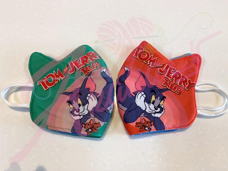 Tom and Jerry Face Mask Washable Children Kids Face Mask | Etsy