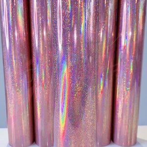 Pink Holographic Shimmer Vinyl for Cricut, Silhouette, Cutters ...