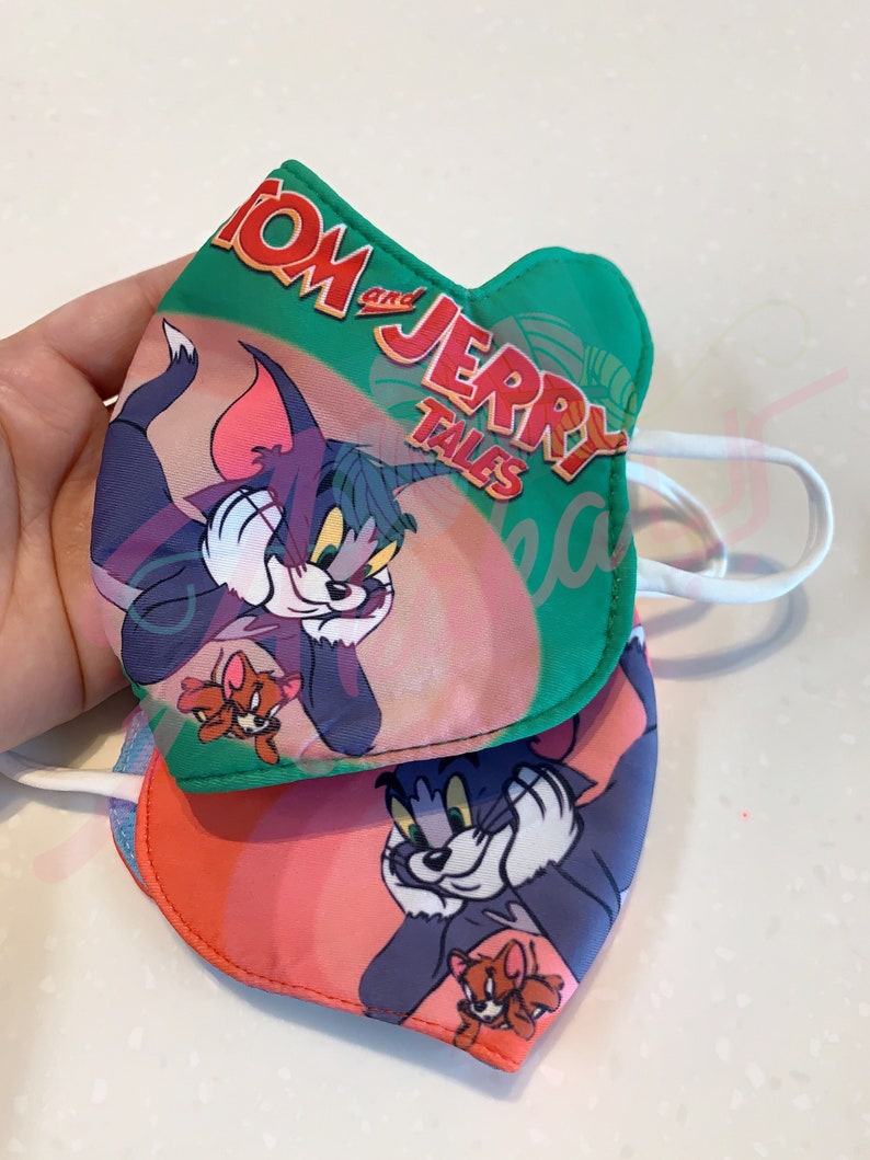 Tom and Jerry Face Mask Washable Children Kids Face Mask | Etsy