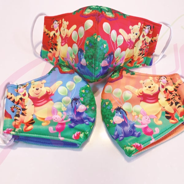 Winnie the Pooh Face Mask - Etsy