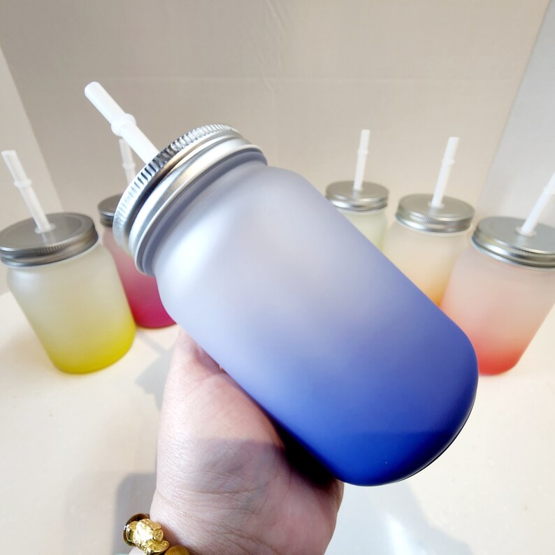 17oz Gradient Masson Jar, Sublimation Glass Jar, Sublimation Blank ...