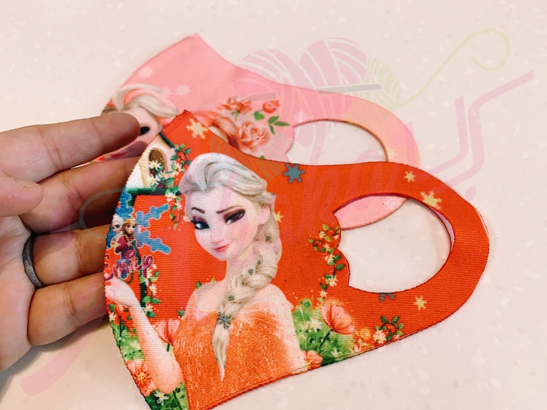 Elsa Frozen Princess Kid Face Mask Washable Children Kids | Etsy