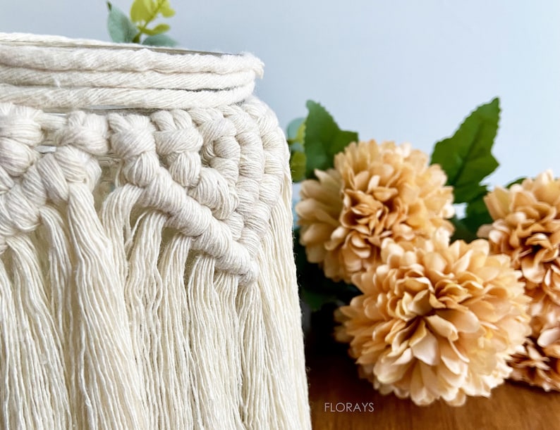 Macrame Jar Cover PDF Pattern, Macrame Tutorial, Macrame Hanging ...