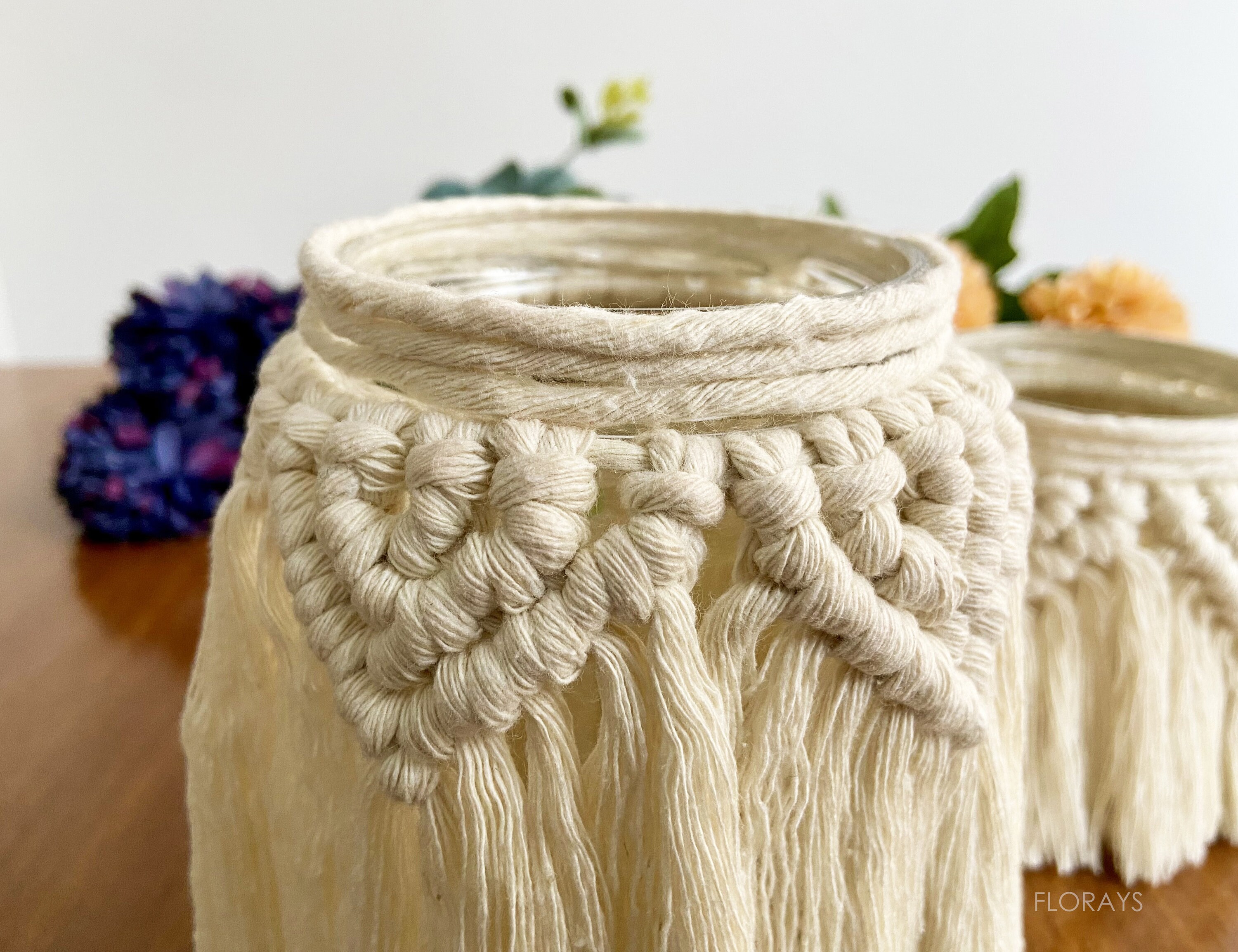 Macrame Jar Cover PDF Pattern, Macrame Tutorial, Macrame Hanging ...