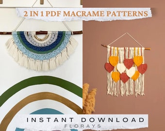 Macrame PATTERN Written PDF and Knot Guide, Diy Macrame Wall Hanging ...
