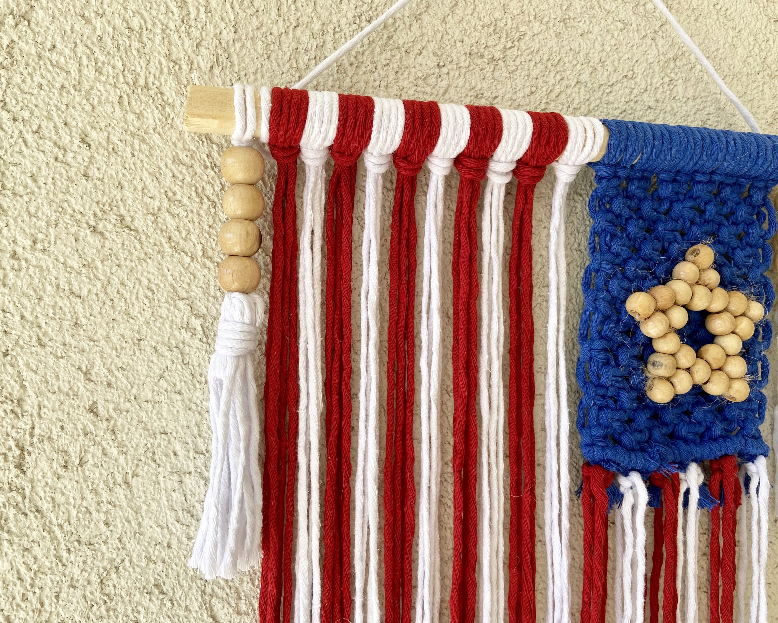 American Flag, Macrame American Flag, American Flag Macrame Wall Decor ...