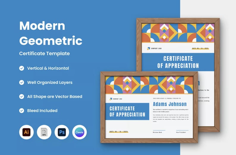 Editable Certificate of Completion, Printable Modern Minimalist ...