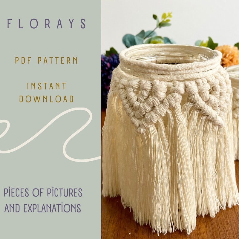 Macrame Jar - Etsy UK