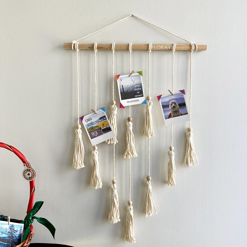 Macrame Photo Hanger - Etsy