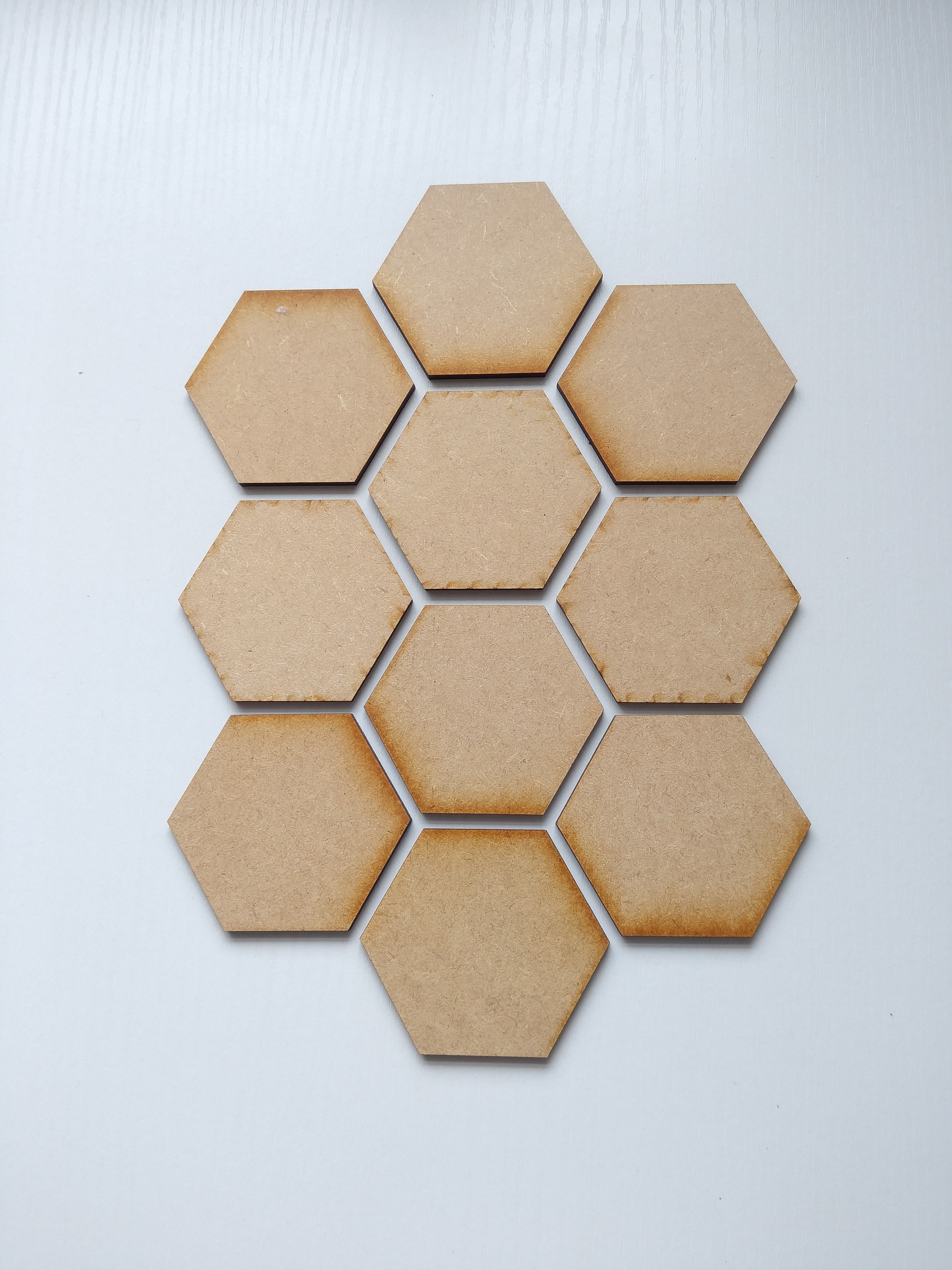 Hexagon MDF DIY 10 pk 45 | Etsy