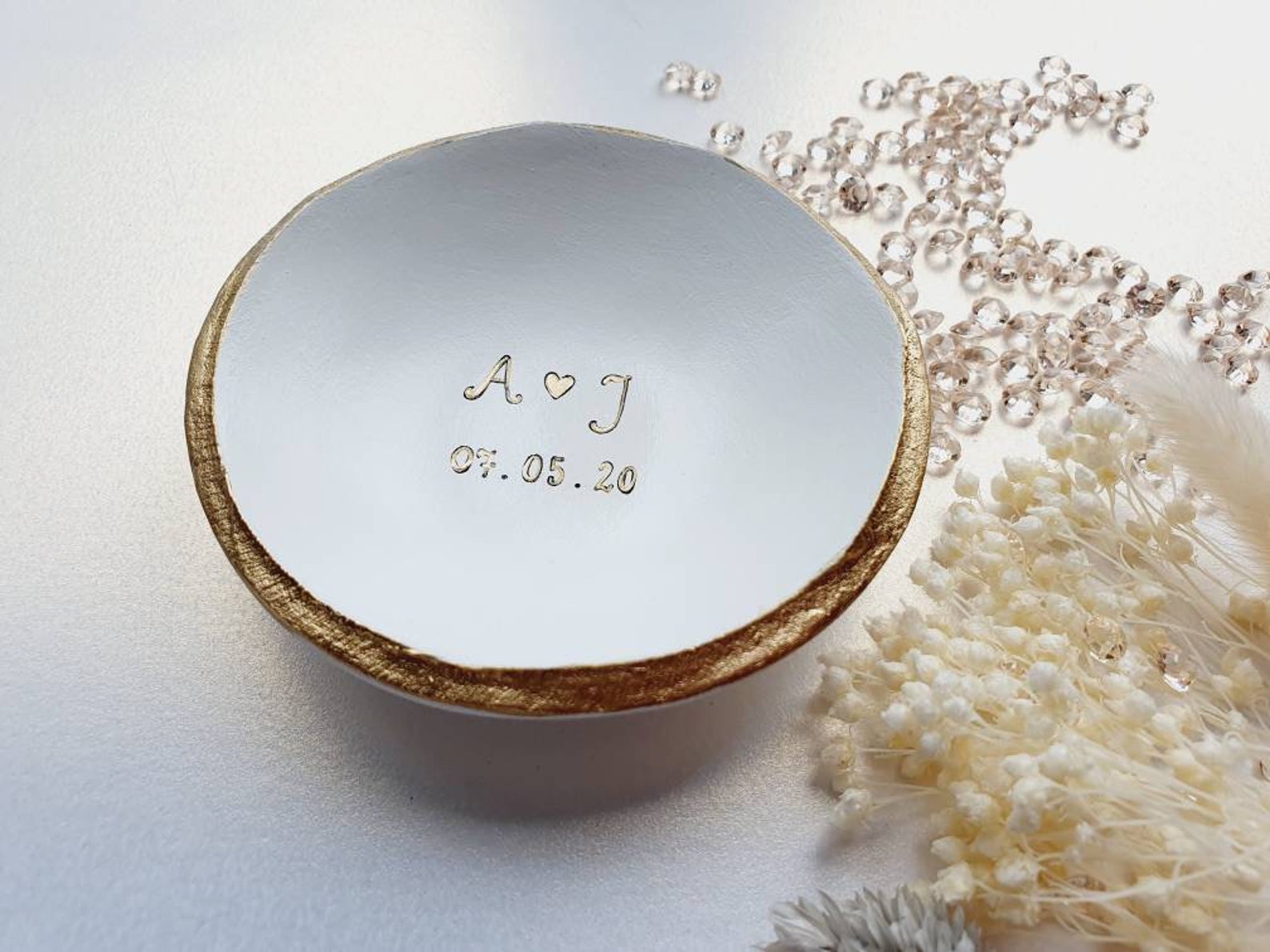 Personalised Ring Dish / Engagement Ring Dish / Monogram | Etsy UK