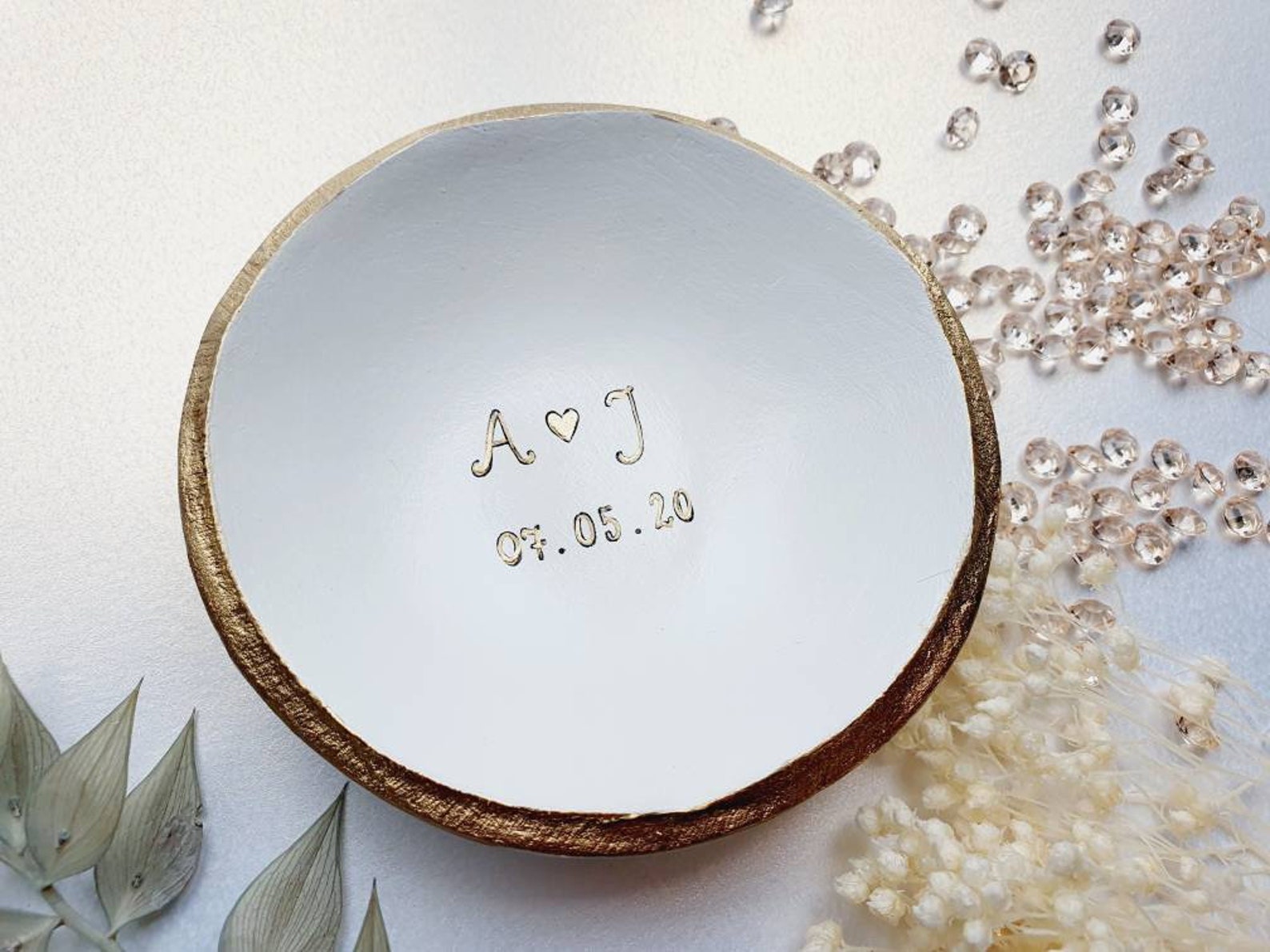 Personalised Ring Dish / Engagement Ring Dish / Monogram - Etsy UK