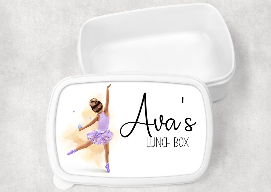 PERSONALISED SNACK BOX | Kids Lunch Box | Girls Lunch | Ballerina Lunch ...