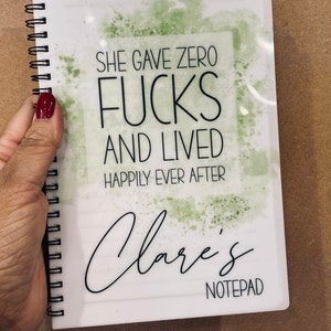 PERSONALISED SWEARY NOTEBOOK A5 Profanity Notebook Personalised Rude ...